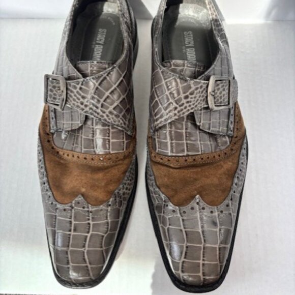 Stacy Adams | Shoes | Stacy Adams Gray Snakeskin Brown Cow Leather ...